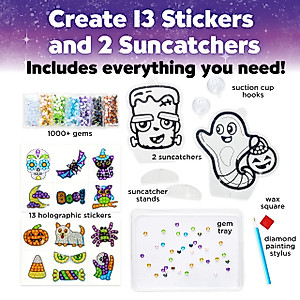 Creativity for Kids Big Gem Diamond Painting Kit - Halloween Stickers and Suncatchers - Halloween DIY Crafts for Kids, Halloween Activities and Gifts for Kids Ages 6-8+