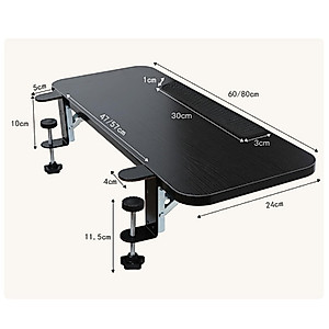 TODDLA Keyboard Tray, Ergonomics Desk Extender Tray, Multi-Angle Adjustable,Table Mount Armrest Shelf, Computer Elbow Arm Support, Computer Elbow Bracket, Desktop Extension Board-Teak||65 * 24cm