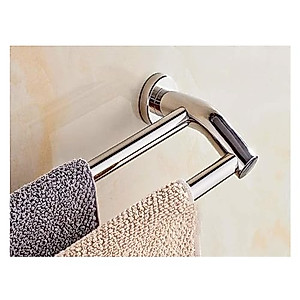 Towel Racks Simple Shelf, Double Rail Wall Mounted Towel Shelf Stainless Steel Bath Towel Holder Hand Towel Hanging Rail for Kitchen Or Bathroom-50Cm/70cm (Color : 40cm)
