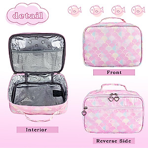 Kids School Backpack Book Bag with Lunch Bag Pencil Case Lightweight for Preschool Kindergarten Elementary,Pink Tie Dye