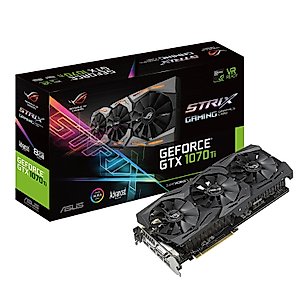 ASUS ROG Strix GeForce® GTX 1070 Ti 8GB GDDR5 Advanced Edition VR Ready DP HDMI DVI Gaming Graphics Card (ROG-STRIX-GTX1070TI-A8G-GAMING)