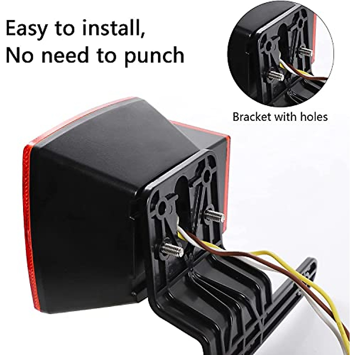 12V LED Trailer Light Kit DOT Certified, Utility Trailer Lights for Boat Submersible RV Car with Wire Harness Wafer LED Waterproof 80 Inch