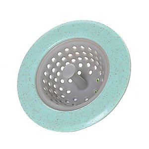 BIENKA Shower Drain kit Silicone Bathroom Sink Drains Bathtub Plugs Strainers Sewer Hair Filter Bath Drain Stopper Sink Floor Drain Kitchen Accessories (Color : Green)