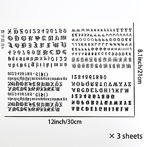 30 Sheet Alphabet Temporary Tattoo Stickers Finger Tattoos Black English Letters DIY Name Tattoo Cross Crown Tattoos Wrist Finger Body Art Fake Tattoo Kit for Adults Women Men and Kids