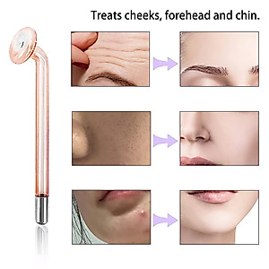 Electrode Wand Glass Tube Handheld Spare Parts for Hi Frequency Instrument Elitzia ETJX006AS (Orange Mushroom)