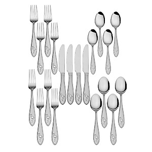 Towle Living Flamingo Flatware Set, 20-Piece, Stainless Steel