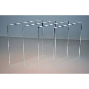 SIBE-R Plastic Supply - Clear Acrylic Plastic PLEXIGLAS Sheet - 1/8" 10"X10" Pack of Two