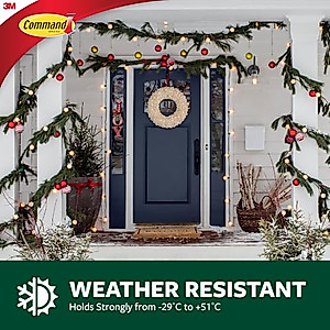 Command Outdoor Metal Hook, 1 Hook, 2 Strips, Water-Resistant Strips (FC13-BN-AWES)