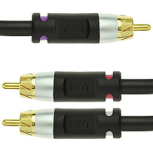 Mediabridge™ Ultra Series RCA Y-Adapter (8 Feet) - 1-Male to 2-Male for Digital Audio or Subwoofer - Dual Shielded with RCA to RCA Gold-Plated Connectors - Black - (Part# CYA-1M2M-8B)