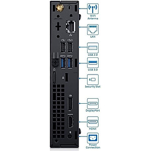 Dell Optiplex 3060 MFF Micro Form Factor (MFF) Desktop, 8th Gen Intel Core i5-8400T, 16GB RAM, 512GB SSD, Intel UHD Graphics 630, WiFi, Windows 10 Pro (Renewed)