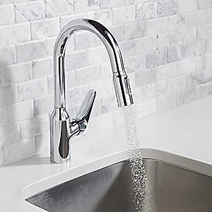 hansgrohe Focus N Chrome Bar Kitchen Faucet, Kitchen Faucets with Pull Down Sprayer, Faucet for Kitchen Sink, Chrome 71801001
