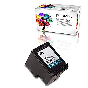 Printronic Remanufactured HP 61 Ink Cartridge for HP Envy 4500 5530 Deskjet 2540 1510 2050 3050 OfficeJet 4630 Printers (1 Black)