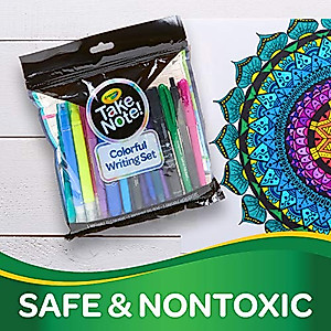 Crayola Take Note Colorful Writing Set, At Home Crafts for Kids, Bullet Journal Supplies, 19 Pieces