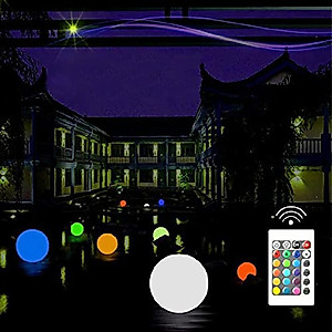 Light Ball LED Garden Swimming Pool Floating Light Light Landscape Aquarium Accessories Coloring Book Animals Children (White, One Size)
