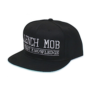 Lench Mob Hat Street Knowledge Flat Bill Snapback Cap One-Size Adult Black