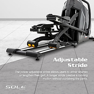 New 2023 Elliptical Exercise Machine by Sole Fitness, Home Workout Equipment for Cardio, Running, and Walking, Adjustable Stride Length, 13.3" Touch Screen, Bluetooth, and Tablet Holder (Sole E95S)