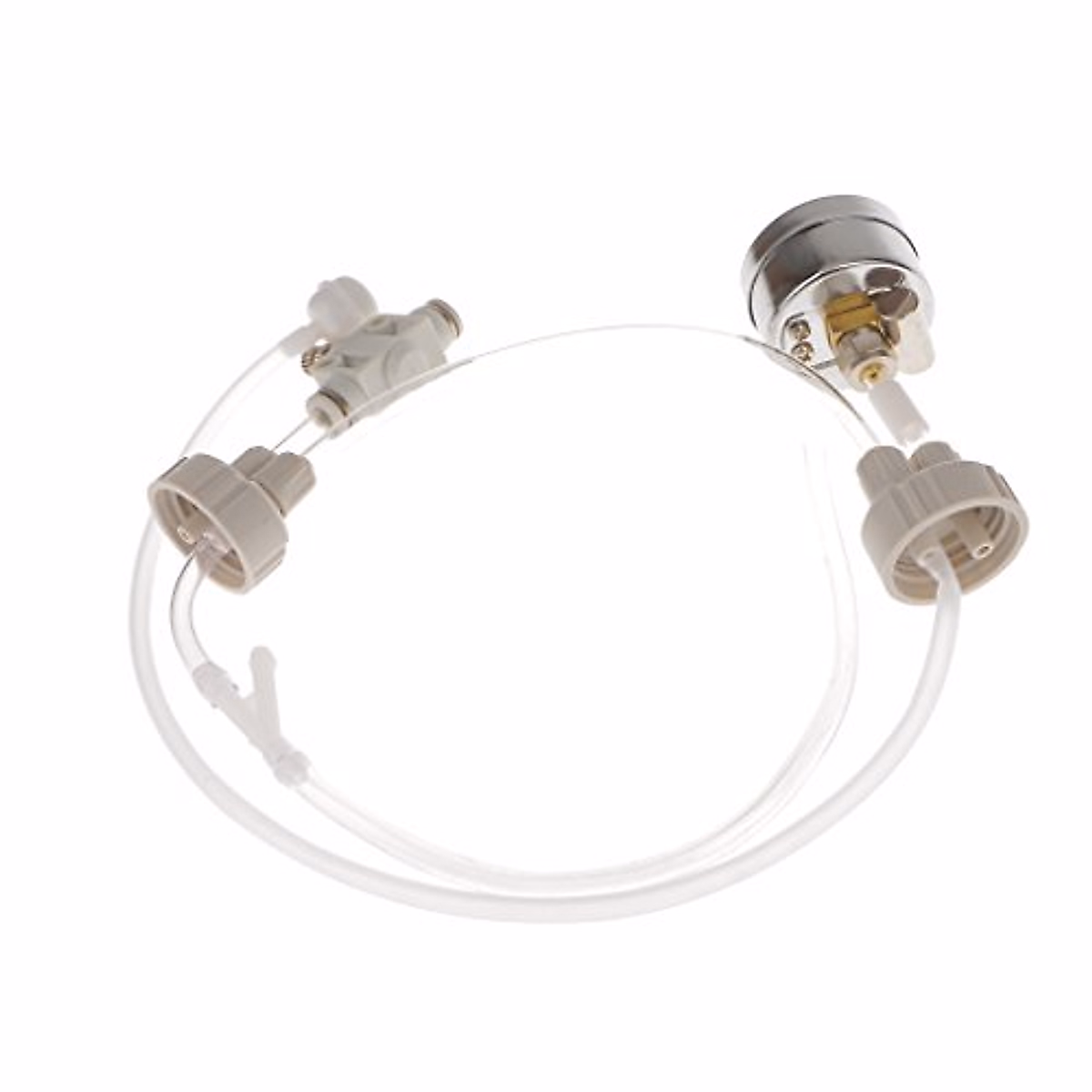 DIY CO2 Generator System Kit with Pressure Gauge Air Flow Adjustment Valve - Pressurized CO2 Kit for Aquarium Plants Tube Valve for Bottle - CO2 Regulator Aquarium for CO2 Diffuser - Grow System