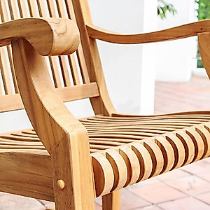 Cambridge Casual Montclair Teak Wood 2 Pieces Porch Rocking Chair Set
