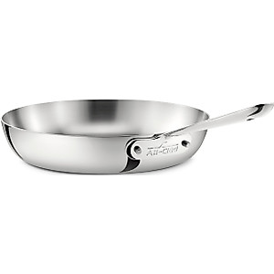 All-Clad 4111 Stainless Steel 3-Ply Bonded Dishwasher Safe French Skillet Cookware, 11-Inch, Silver
