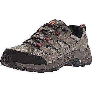 Merrell Moab 2 Low LACE Hiking Sneaker, BARK Brown, 4 Wide US Unisex Big_Kid