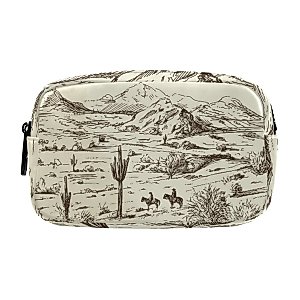 Glaphy American Western Cowboy Cactus Pencil Case, Large Capacity Pencil Pouch Zipper Portable Cosmetic Bag, for School Office College Traval
