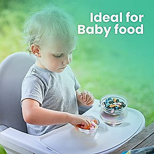 SQARR Small Glass Bowls with Lids - Perfect Prep Bowls for Kitchen Lovers - Mini Bowls for Candy, Dessert, Nuts, Party, Dips, Condiments, Sauces, Ingredients (Set of 12)