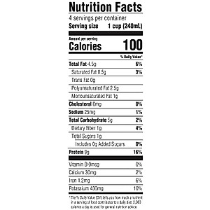 West Life Organic Soy Milk, Unsweetened Plain, Low Sugar, 9g of Protein, Vegan Dairy Alternative, Lactose-Free, Shelf Stable, 32oz (Pack of 6)