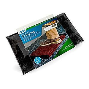 Camco RV Wrap Around Rug | Turf Material Dries Quickly | Easy Install | (42936)