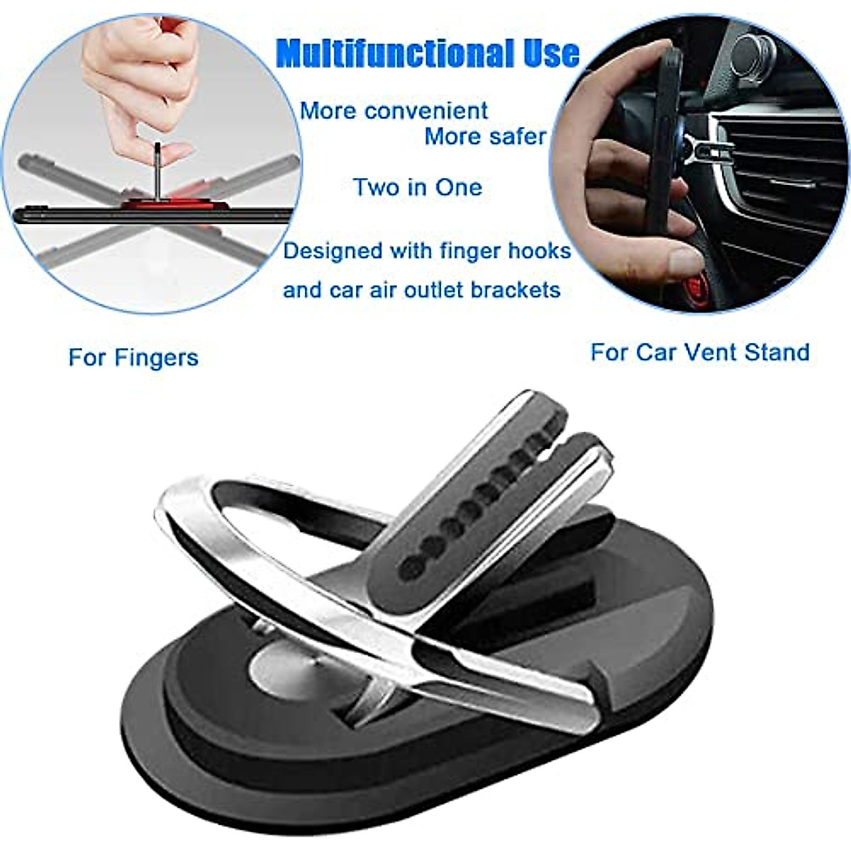 Coyoleoeo Phone Ring Holder 360° Degree Rotation Phone Grip Ring Holder for Cell Phone with Shower Phone Holder - Phone Ring Grip and White Wall Phone Holder (Random Color)