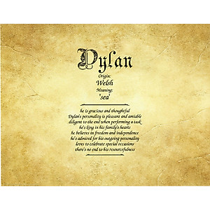 OLD PARCHMENT - Personalized ANY First Name Meaning Keepsake Print 8.5 x 11 | Artwork Home Decor Kids Room Brown 8.5 x 11 Inch