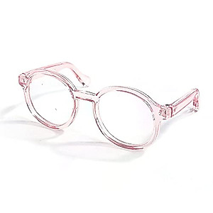 WEISHA Cat Glasses Cute Pet Glasses Plastic Transparent Cat Sun Glasses Dog Personality Pet Dress Up Pet Decor Accessories Photos Props(Pink)