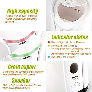 SKYMEE SM-02 Dog Camera Treat Dispenser, Remote Pet Camera with Two-Way Audio and Night Vision Remote via APP, Compatible with Alexa