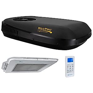 RecPro RV Air Conditioner Low Profile 13.5K Non-Ducted | Heating or Cooling Option | RV AC Unit | Camper Air Conditioner | (Black)