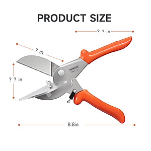 TOWOT Sharp Multi Angle Miter Shear Cutter, Adjustable at 45 To 135 Degree With Safety Lock Hand Tools for Cutting Plastic, PVC and Molding Trim