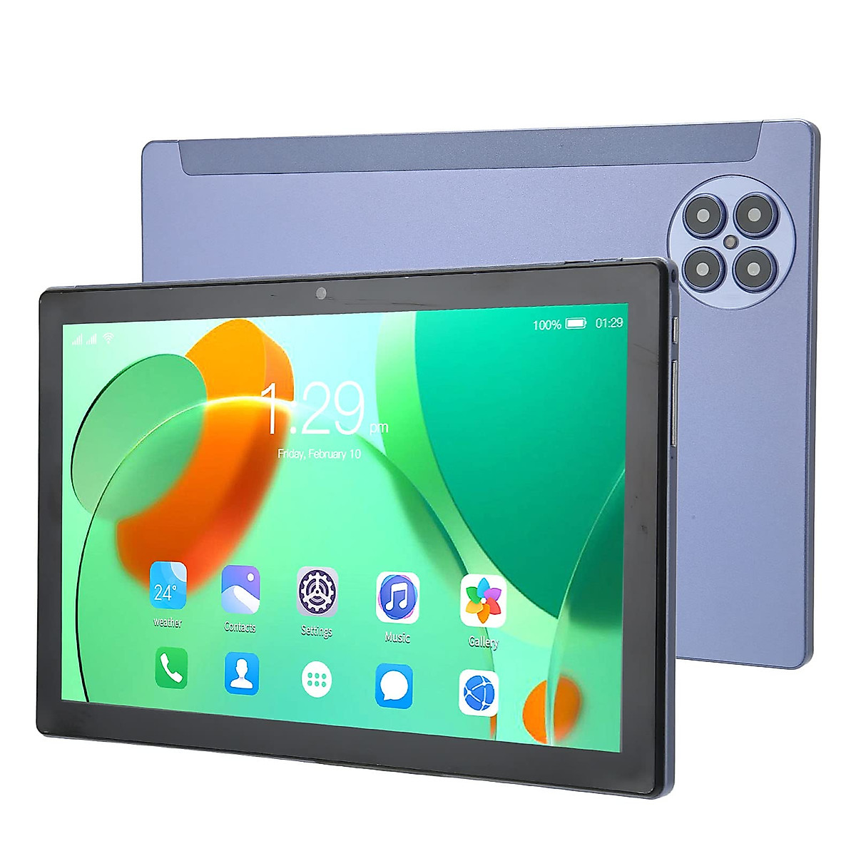 aqxreight Gaming Tablet, HD Blue 10.1 Inch Octa Core Tablet for School (US Plug)