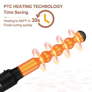 Infrared 8 in 1 Curling Iron Set with 8 Ceramic Barrels Interchangeable, Hair Curler Wand for Long Hair, Professional Curling Wand Set with LED Temperature Control, Glove and 2 Hair Clips