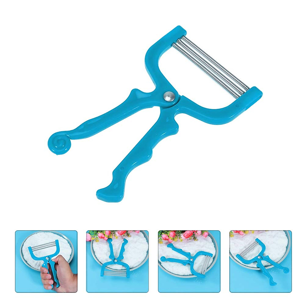 DOITOOL 2Pcs Manual Face Hair Removers Threaders Portable Face Lips Removal Epilator Stainless Steel Epilators Threading Beauty Tool