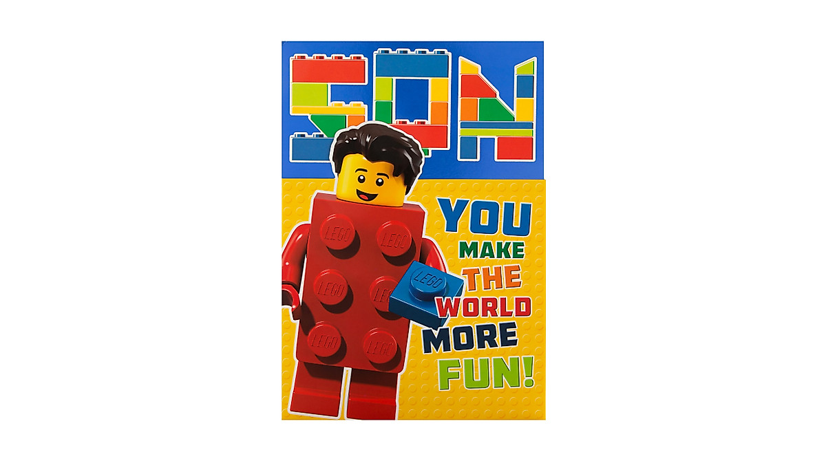 Hallmark Lego Birthday Card for Son - Colourful & Eco-Friendly