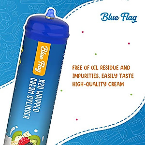 BLUE FLAG 580G N2O Whipped Cream Cylinder Charger High Capacity Pure N2O Nitrous Tank Compatible with Cream Whippers, 2 Pack