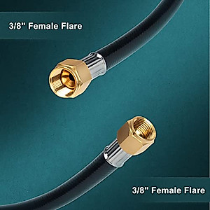 GASPRO 18FT Propane Hose Extension with 3/8" Female Flare on Both Ends and 6FT Propane Hose with Regulator for Gas Grill, Outdoor Heater, Camping Stove, Fire Pit, and More