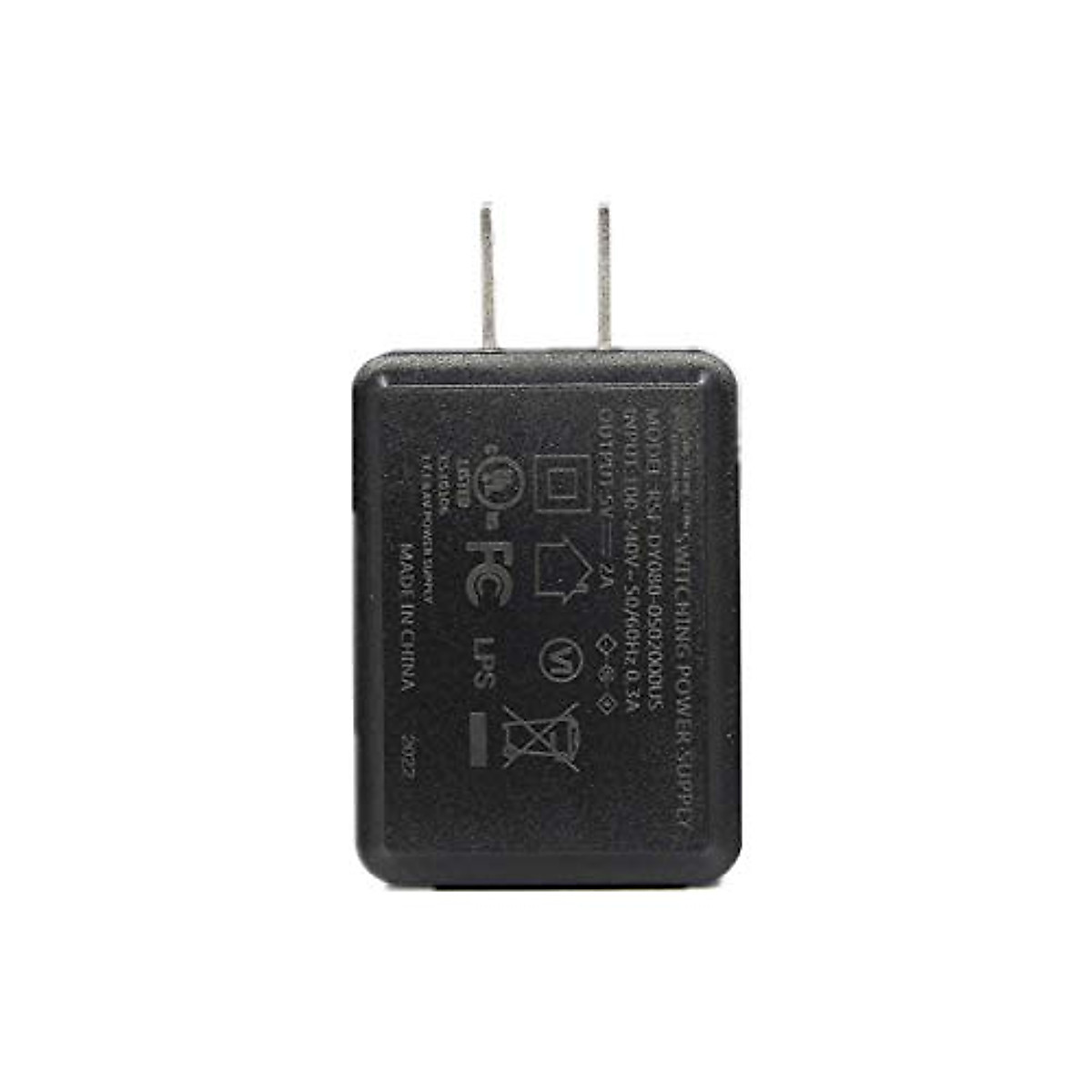 USB Wall Charger 5V 2A Power Adapter with 10W US Plug Block for Tablets and Phones with Power Delivery (Black 1pack)