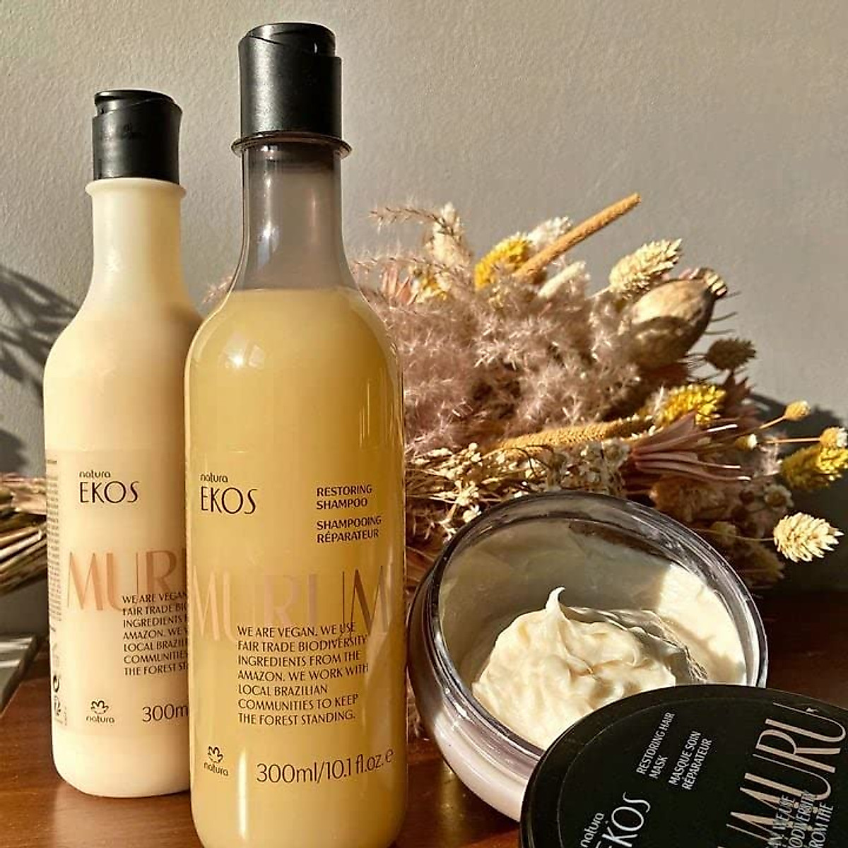 natura - Ekos Murumuru Restoring Conditioner - Anti-Damage - Hair Detangler & Moisturizer - Combat Dryness - Vegan Hair Care - Brazilian Beauty Secrets - Personal & Self Care - 10.1 fl oz (300ml)