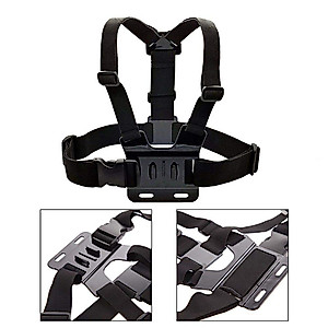 Action Camera Accessories Handlebar Head Chest Mount Strap Harness Adaptor with Cell Phone Clip for Gopro Hero/iPhone 15 14 13 12 11 Pro Max