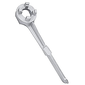 Mellbree Bung Wrench, Aluminum Gallon Drum Wrench Barrel Wrench Drum Opener Tool for Opening 10 15 20 30 50 55 Gallon Drum, Fits 2 inch and 3/4 inch Bung Caps