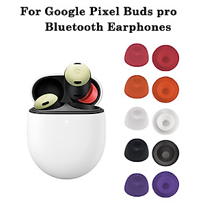 Adhiper Pixel Buds Pro Silicone Material Replacement Eartips Earbuds Set, Earplugs Compatible with Google Pixel Buds Pro in-Ear Earphones（5 Pairs）