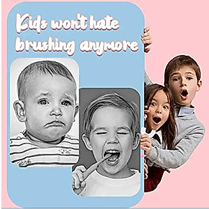 T&T Direct Kids U Shaped Toothbrush with Silicone Brush Head Whitening Massage Toothbrush U-Type Toothbrush Whole Mouth Toothbrush with Handle for Kids 2 Pack