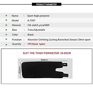 Dexlary Compression Thigh Recovery Sleeve for Hamstring Pain, Groin Pain, & Quad Support - Guaranteed to Speed up Recovery & Relieve Pain and Soreness - Great for Running & All Sports! (1 Sleeve)