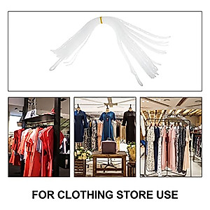 Zerodeko 20Pcs Plastic Display Hanger Strips Coordinate Plastic Clip Strip Displays Stable Hanger Connector Clothes Hanger Connector Hooks Outfit Hangers Extender Linking Hook Clips
