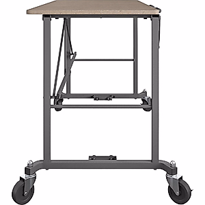 CoscoProducts 66720DKG1E COSCO Smartfold Portable Folding MDF Work top (Gray, 350 pounds) Workbench Desk, Tan