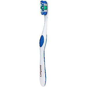 Colgate 360 Whole Mouth Toothbrush, Adult Soft Toothbrush With Tapered Bristles, Features Tongue Cleaner and Ergonomic Handle, Helps Whiten Teeth and Removes Bacteria, 4 Pack